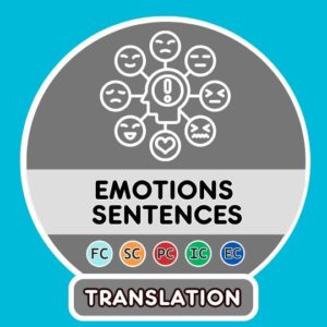 Spanish Emotions translation sentences - Spanish Circles